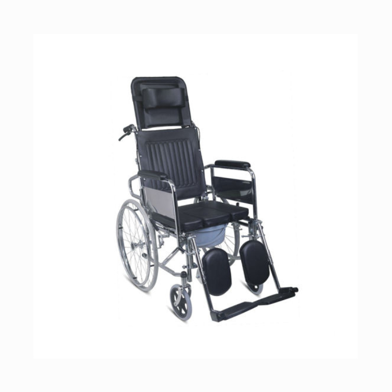 FELCO CHROMED COMMODE RECLINING WHEELCHAIR | Shopee Malaysia