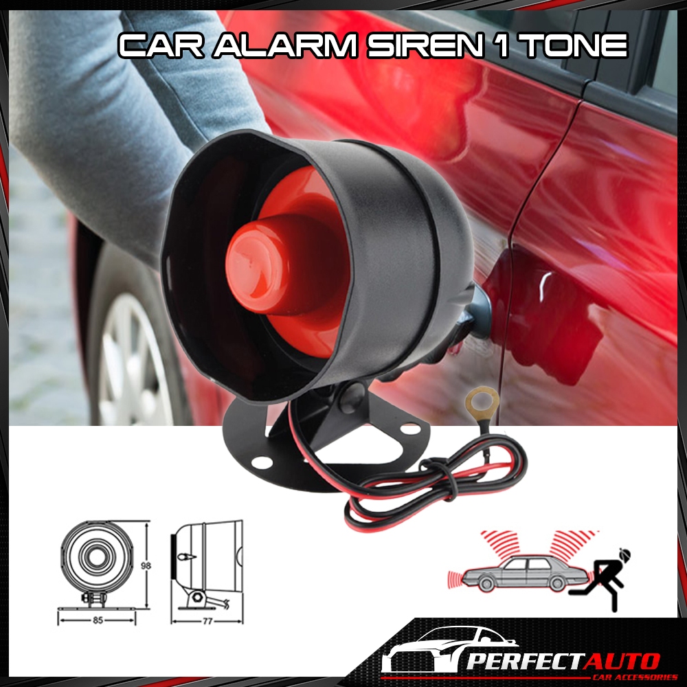 Car Super Loud 12V Alarm System Siren Electric Replacement 1 Tone car ...