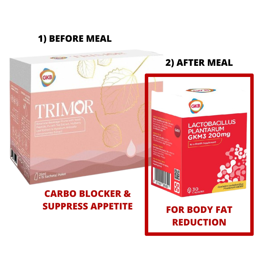 GKB LACTOBACILLUS PLANTARUM GKM3 200MG 30S + GKB TRIMOR 15S (CARBO ...