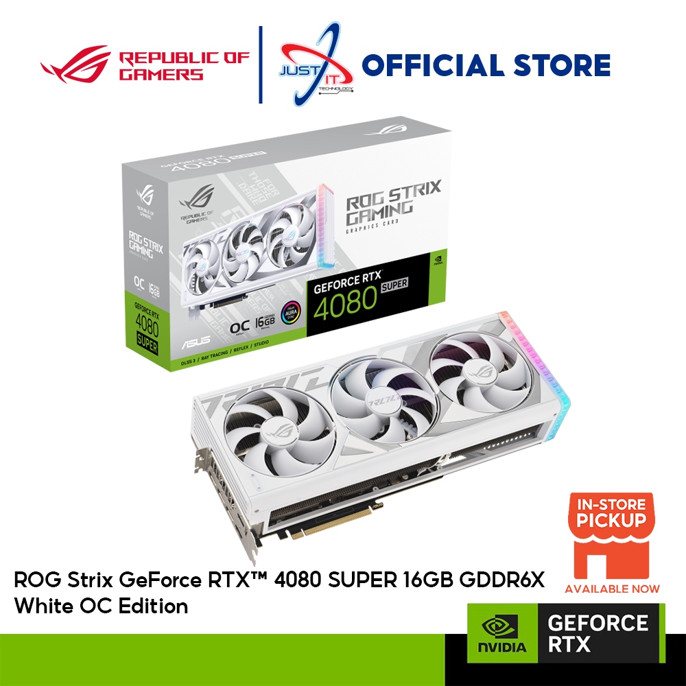 ASUS ROG STRIX GeForce RTX4080 SUPER 16GB GDDR6X White OC Edition ...