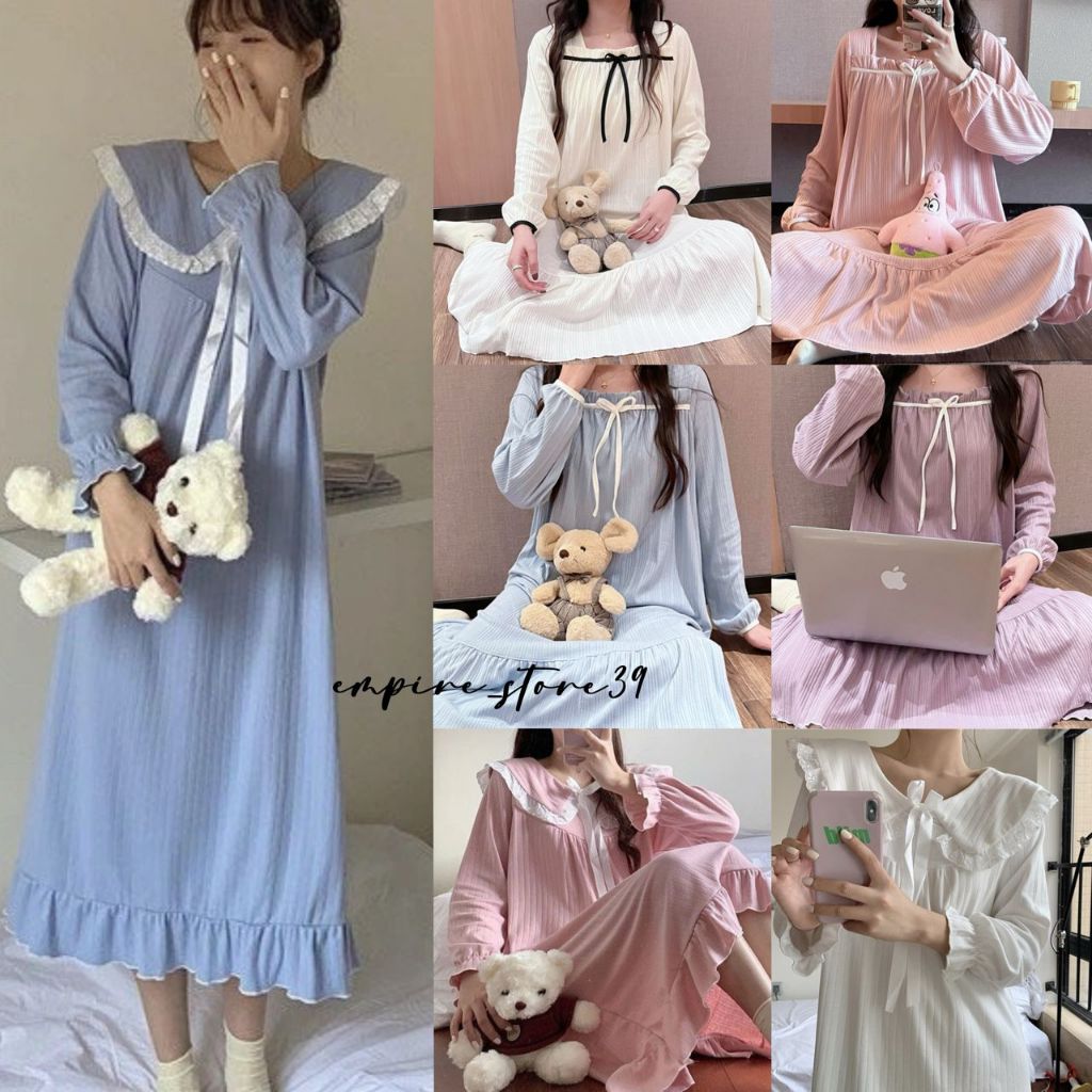 Pyjamas baju tidur maxi skirt women's pyjamas seluar tidur wanita ...