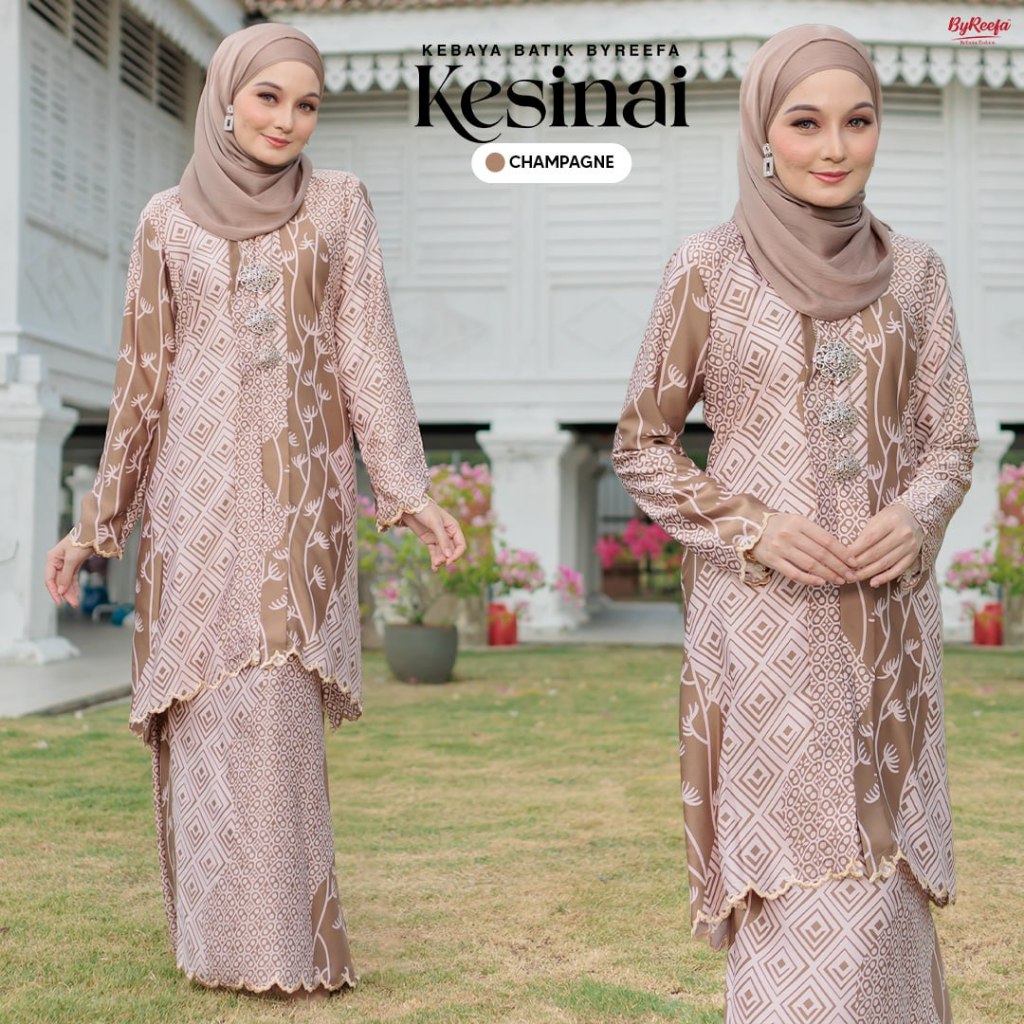 [Raya 2024] Kebaya Batik KESINAI ByReefa Collection | Material Premium ...