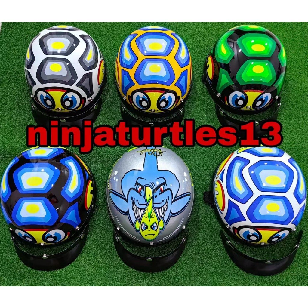 helmet kura kura 46 rossi helmat seteng separuh setengah | Shopee Malaysia