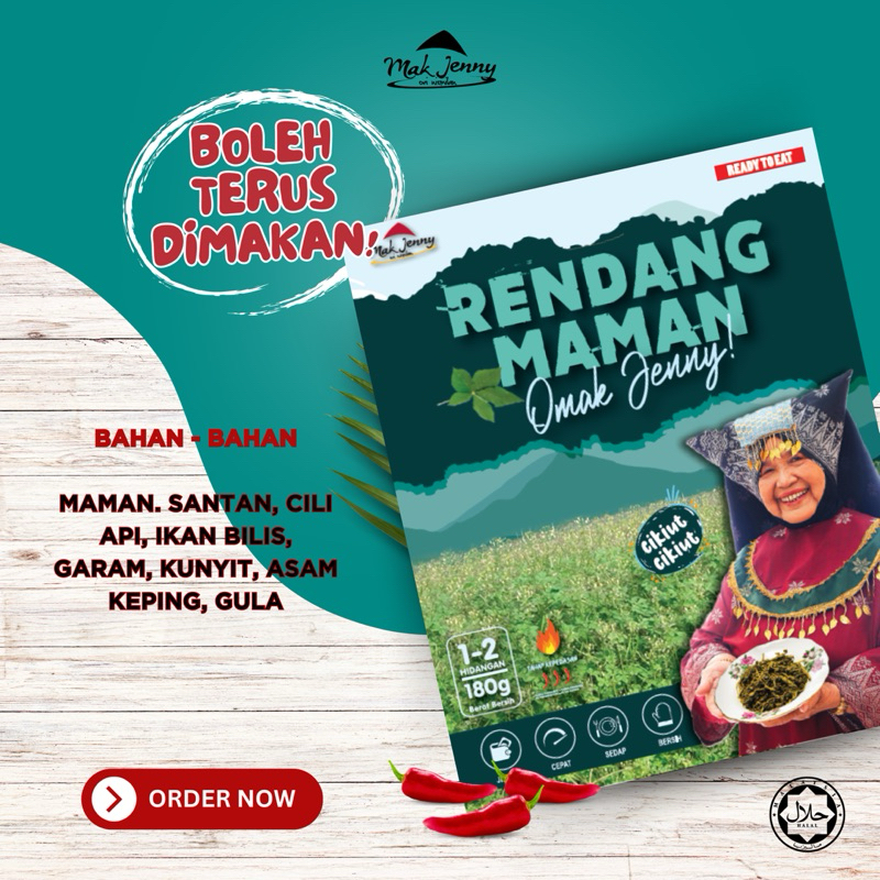 MAK JENNY Rendang Maman - Sambal Hijau Minang /Petai | Shopee Malaysia