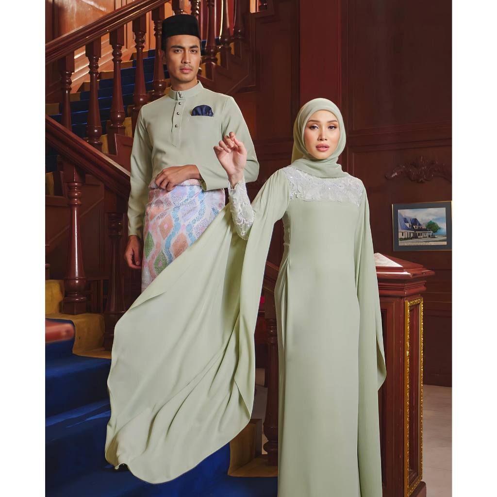 HIJABISTAHUB DRESS RAYA 2024 NEW COLLECTION RAYA REGINA DRESS ABAYA ...