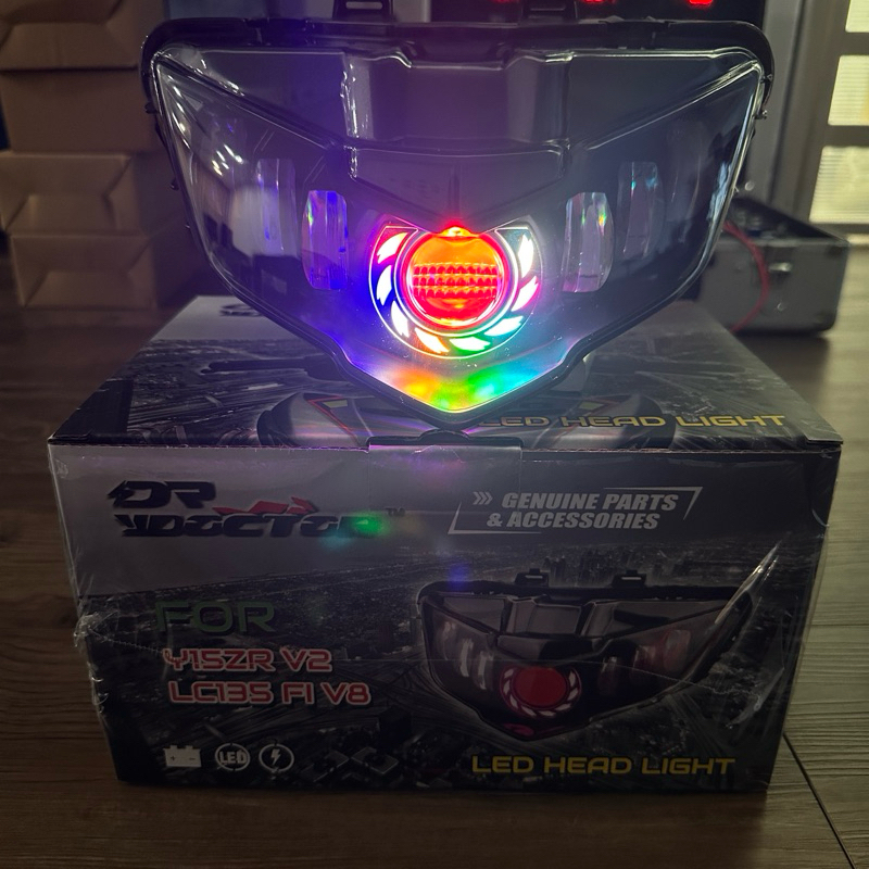 YAMAHA Y15 Y15ZR V2 LC135 FI V8 LC 135 FI V8 Doctor LED Custom Head Lamp Head Light Lampu Kepala ...