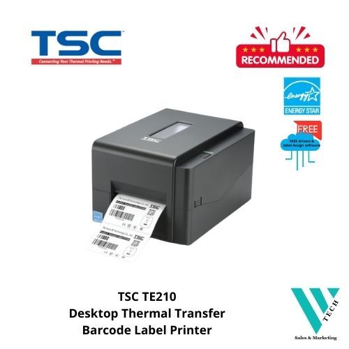 TSC TE210 Desktop Thermal Transfer Direct Thermal Barcode Label Printer | Shopee Malaysia