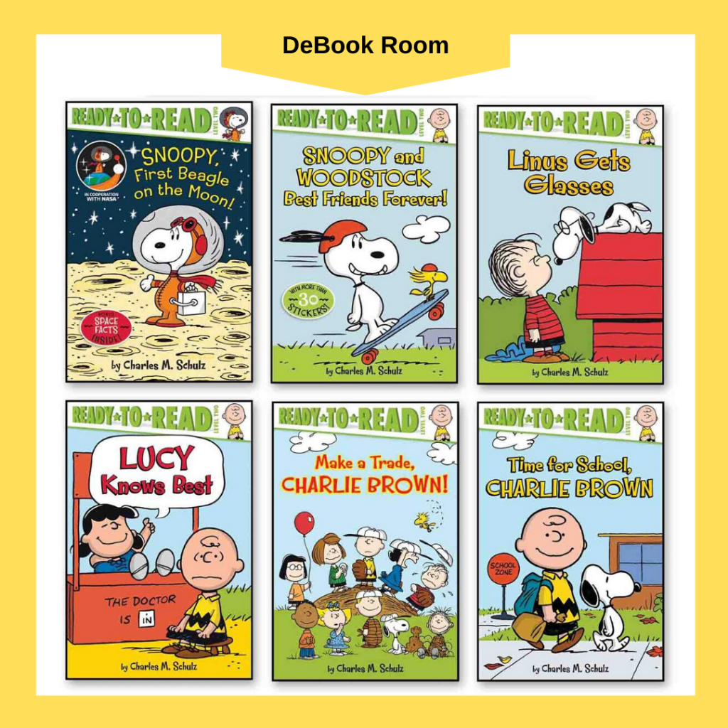 Peanuts Snoopy Charlie Brown Level 2 Ready-to-Read Stories Children's 6 ...