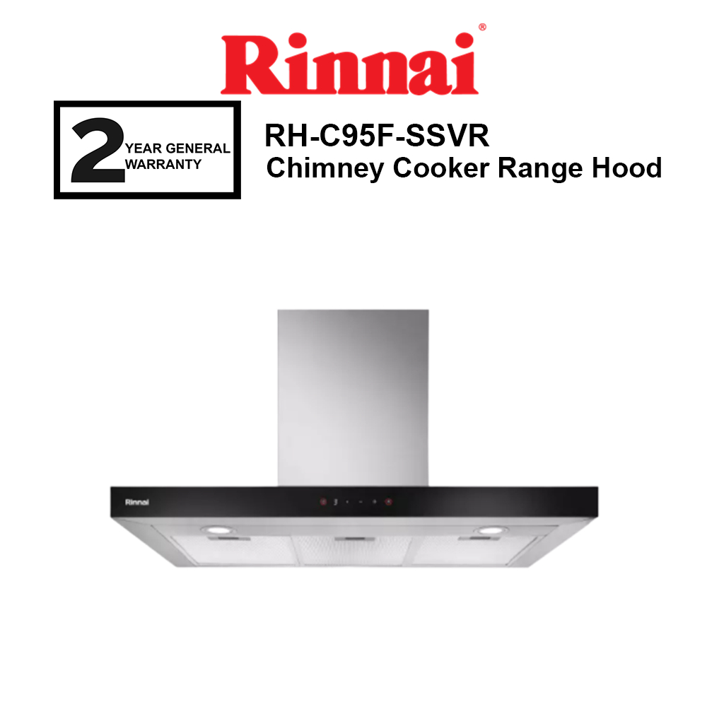Rinnai 90cm Chimney Cooker Range Hood RH-C95F-SSVR / RHC95FSSVR (Silver) | Shopee Malaysia