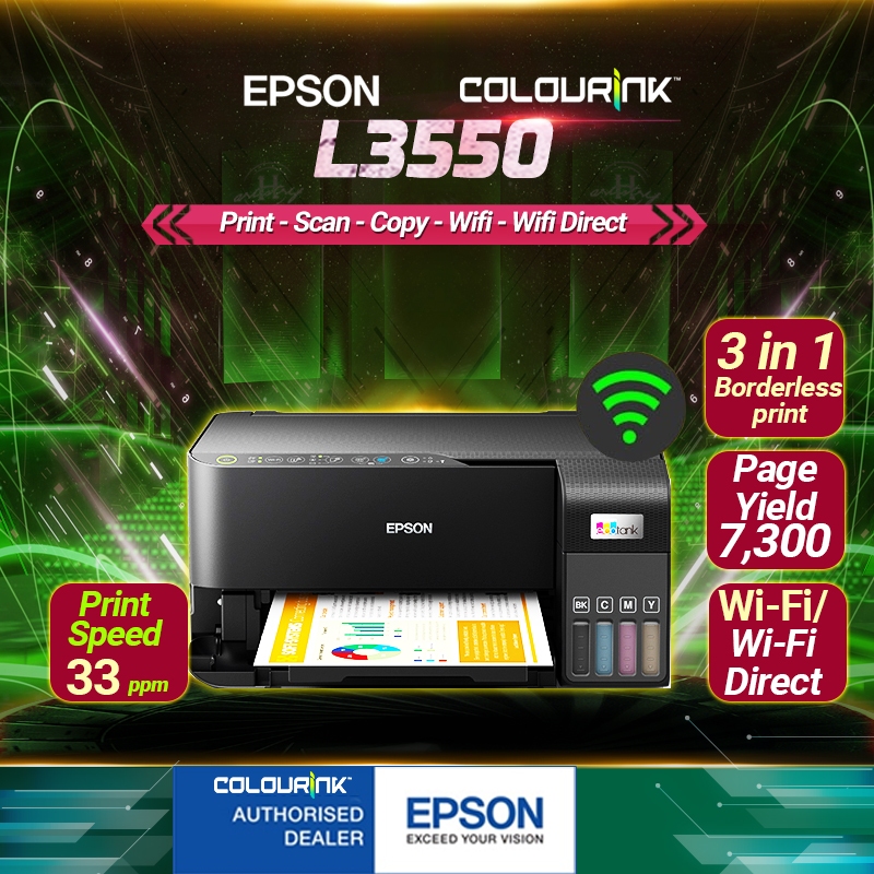 Epson L3250 L3550 A4 3-in-1 Refill Ink Tank Wi-Fi Printer with Original ...