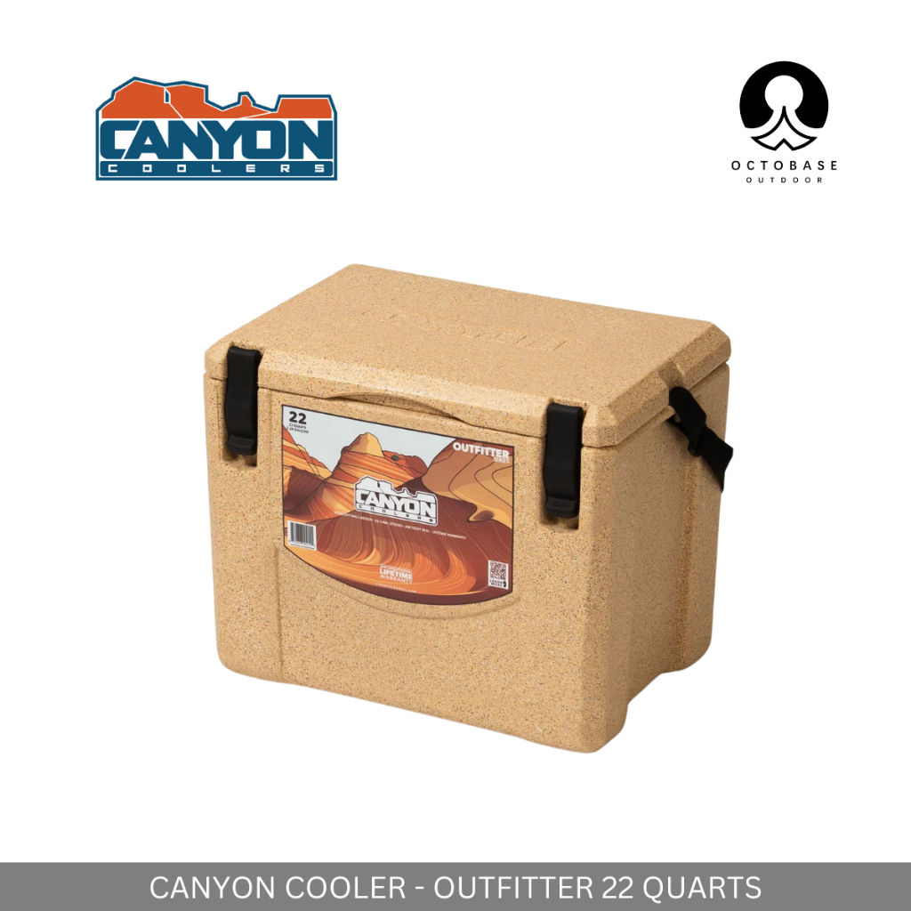 CANYON OUTFITTER - 22 QUART PREMIUM HARD COOLER BOX FROM USA ICE BOX ...