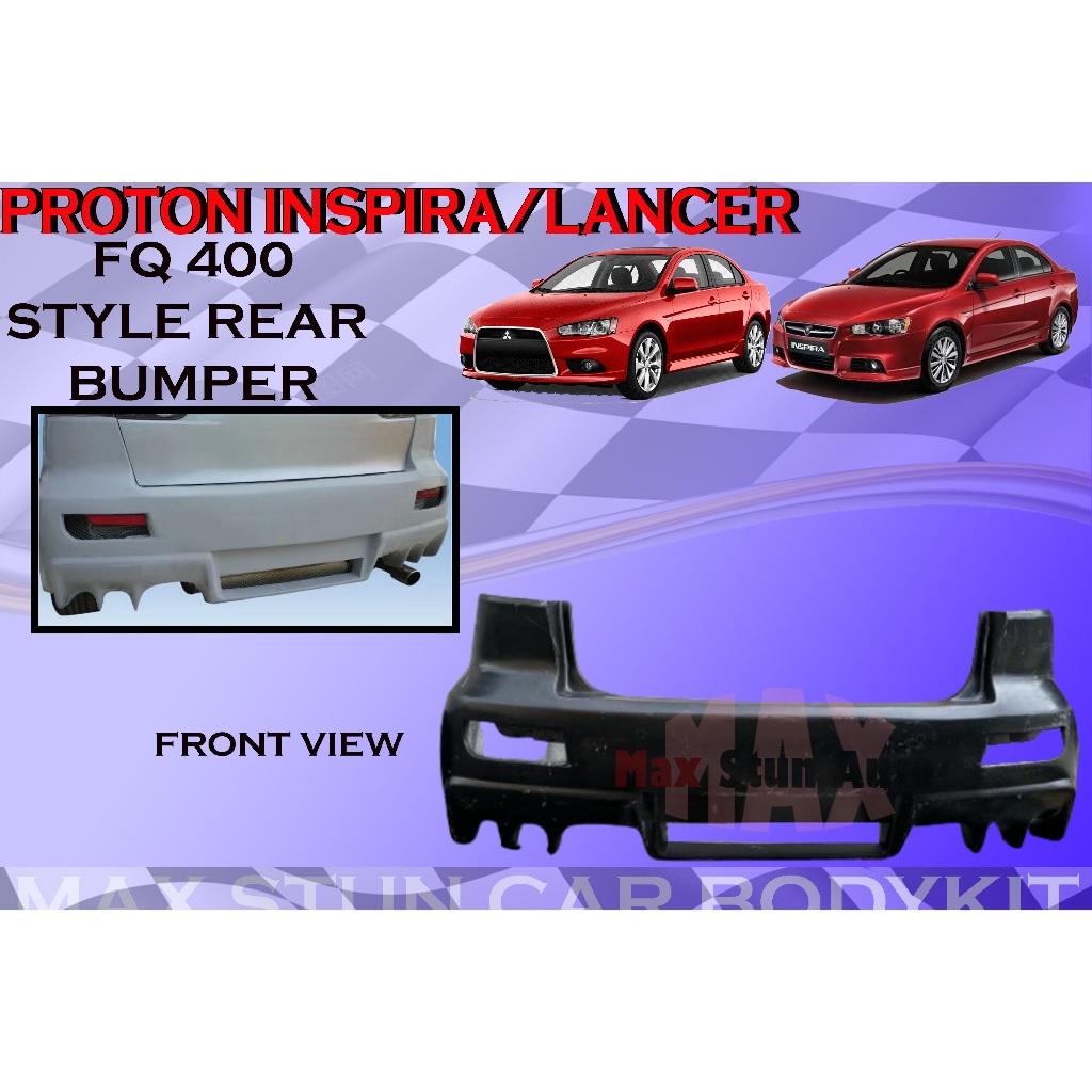 PROTON INSPIRA / LANCER REAR BUMPER (FQ 400) MATERIAL FIBER UNPAINT ...