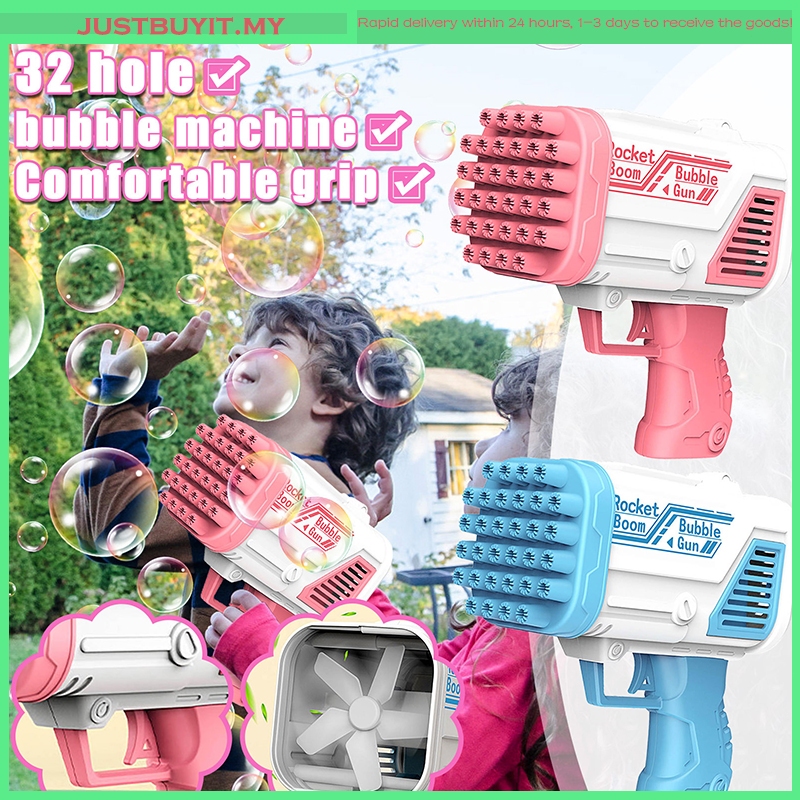 2023 New Models Bubble Machine Gift Tik Tok 32 hole Kids Gatling Bubble ...