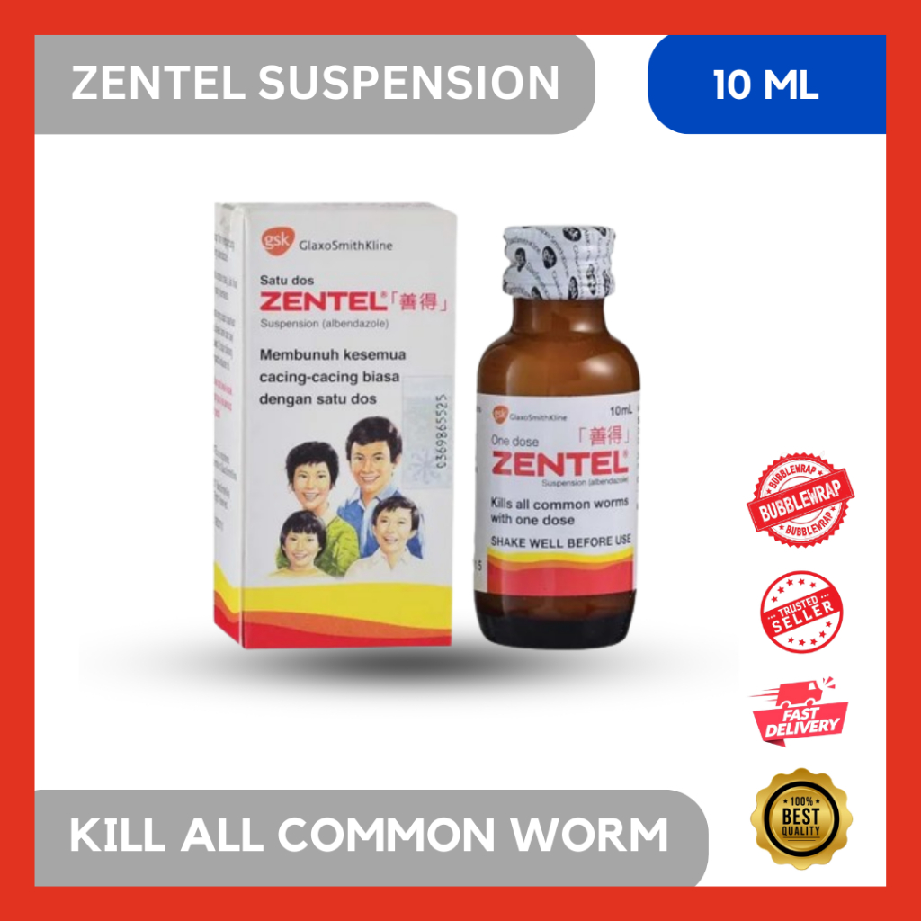 LAST STOCK! Zentel Suspension/ Ubat Cacing 400mg/10ml | Shopee Malaysia