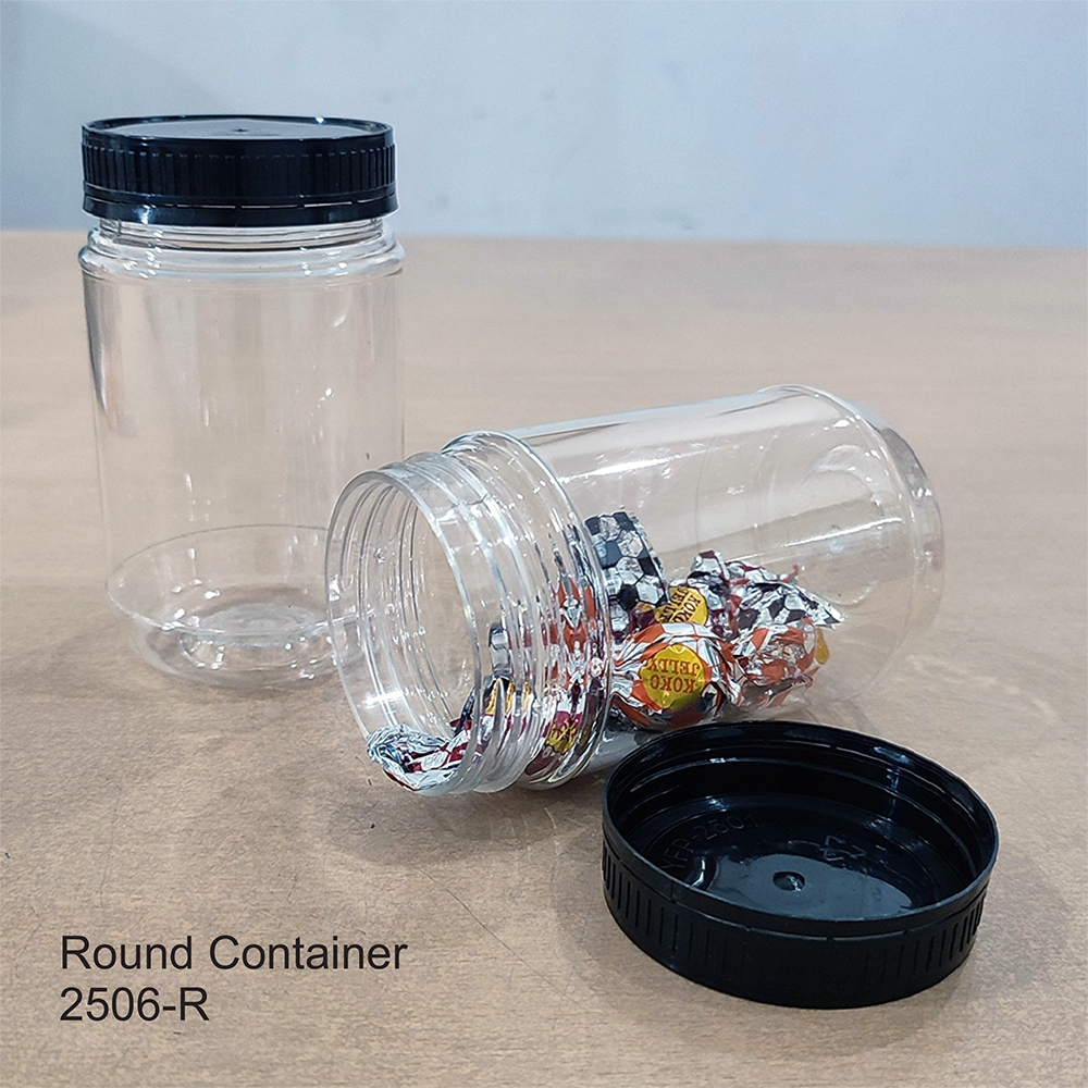 PET Round Square Container Cookies Jar with Cap Seal Bekas Balang Kuih ...