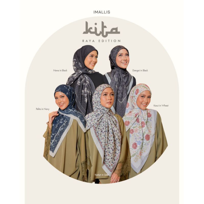 IMALLIS RAYA 2024 (Fast shipping) TUDUNG BAWAL SQUARE PRINTED/PLAIN ...