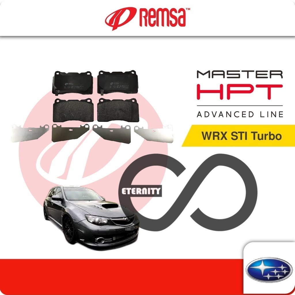 REMSA Front Rear Brake Pads - Subaru WRX STI Turbo Brembo Type ...