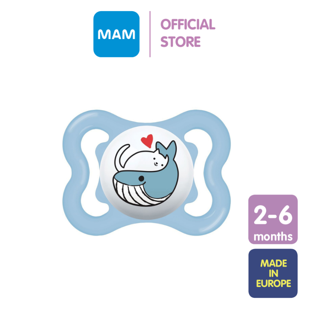 MAM Supreme Pacifier 2-6 Months, Orthodontic Baby Soother with Self ...