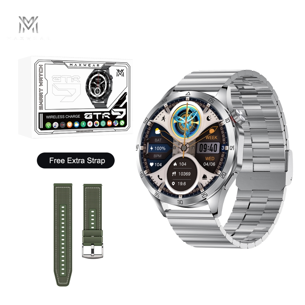 Maxwear GTR9 Smart watch 4GB Memory Dynamic Island Compass GPS Tracker Call NFC Swimming Sports ...