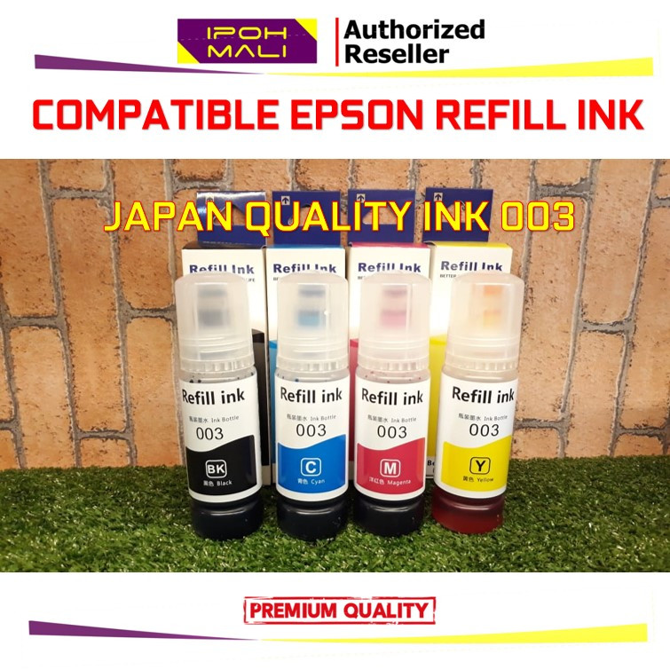 EPSON 003 COMPATIBLE REFILL INK JAPAN QUALITY FOR PRINTER L1110 / L1210 ...