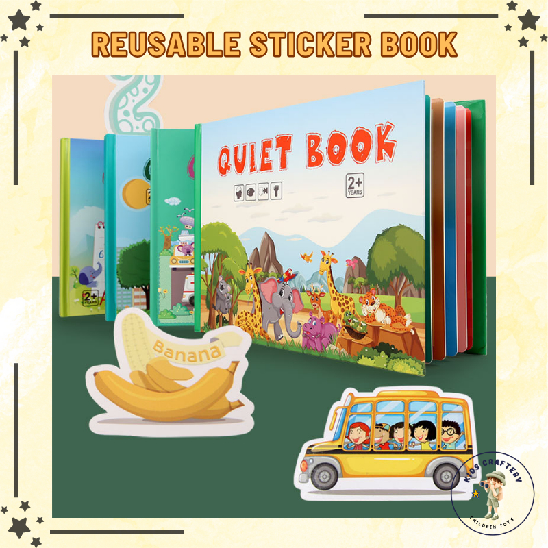 KidsCraftery - Farm & Animal Adventure: Sticker Busy Book | Shopee Malaysia