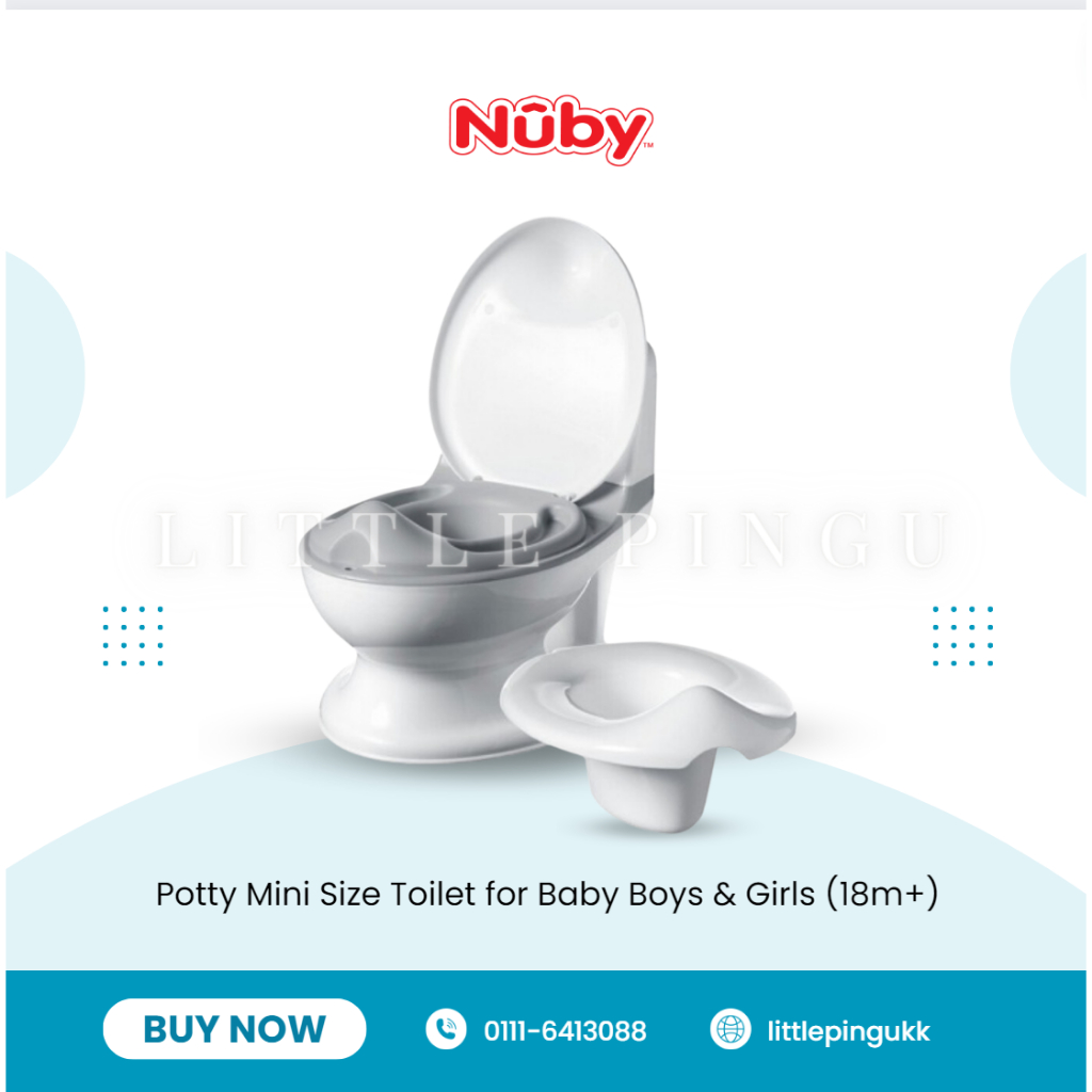 Nuby My Real Potty Mini Size Toilet for Baby Boys & Girls (18m ...