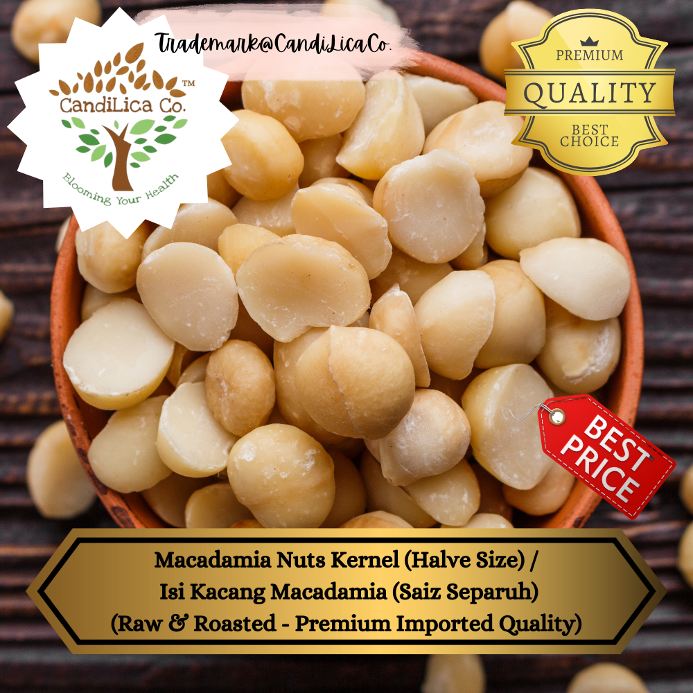 Macadamia Nut Kernels (Halve Size) | Kacang Macadamia Separuh | 半颗夏威夷果仁 ...