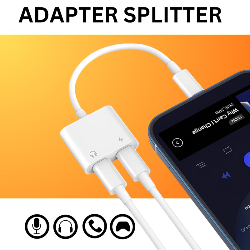 Adapter Splitter Mobile Gaming Earphone and Charge Splitter for Gaming ...