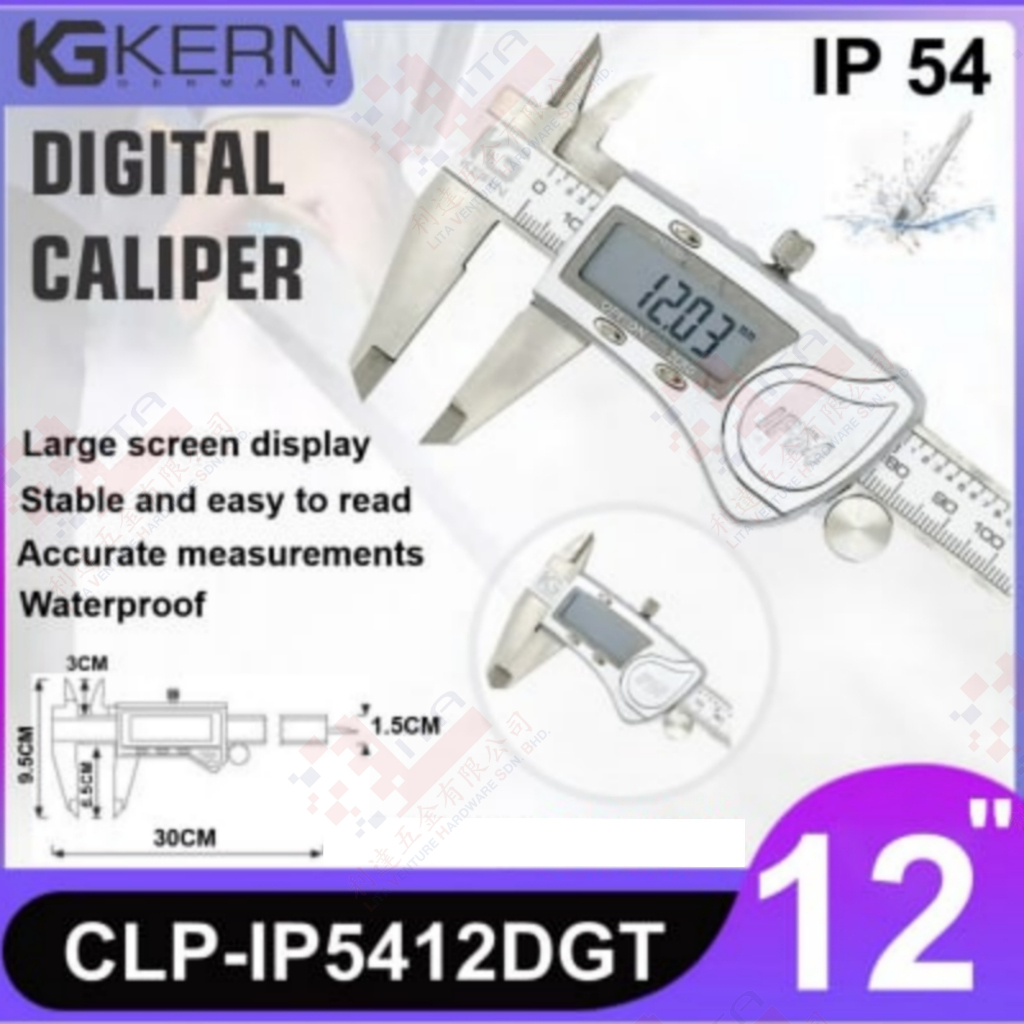 KG KERN GERMANY BRAND DIGITAL CALIPER CLPIP5412DGT | Shopee Malaysia