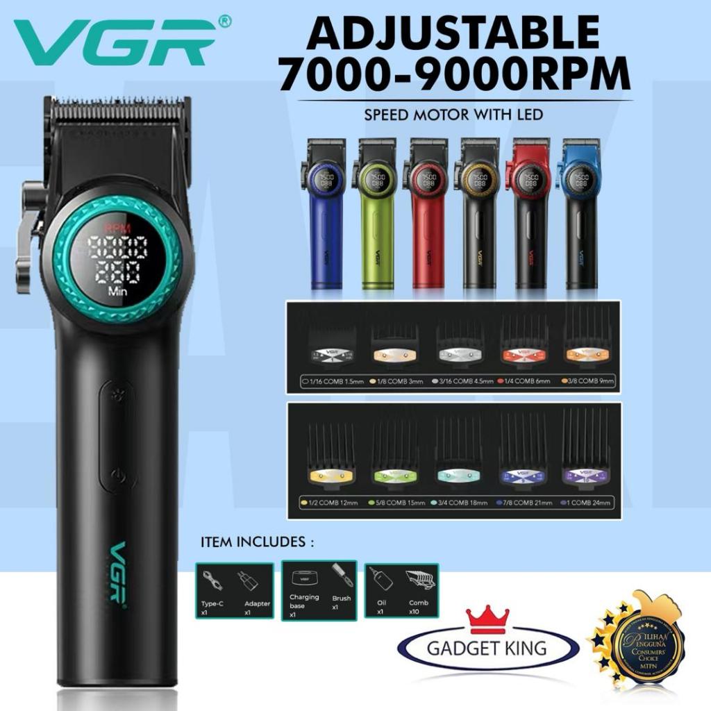 VGR V-001 Premium Professional Saloon Series Hair Clipper 7000-9000 RPM Ceramic Blade Adjustable ...