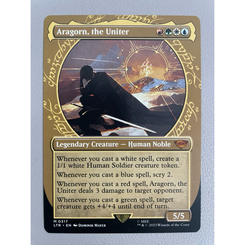 MTG:The Lord of the Rings (LTR) R0317 - Aragorn, the Uniter (Showcase ...