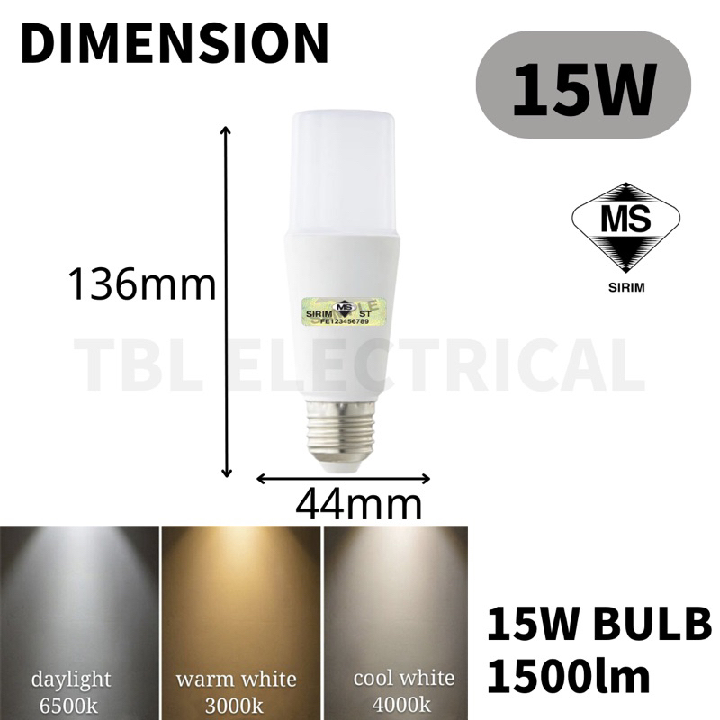 🔥SIRIM🔥 LED E27 Bulb 5W 10W 15W 20W 25W Mentol Lampu Energy Saving Table Lamp Ceiling Down Light ...