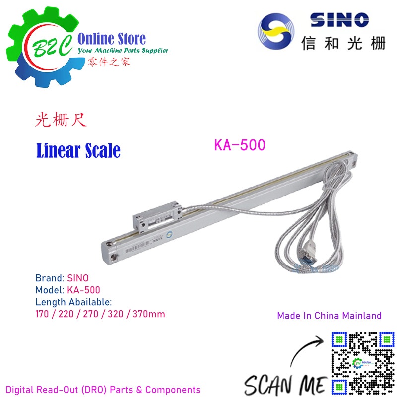 KA-500 5um SINO Linear Scale Measure Milling Lathe Grinder Machine Travel with cover Encoder0 ...