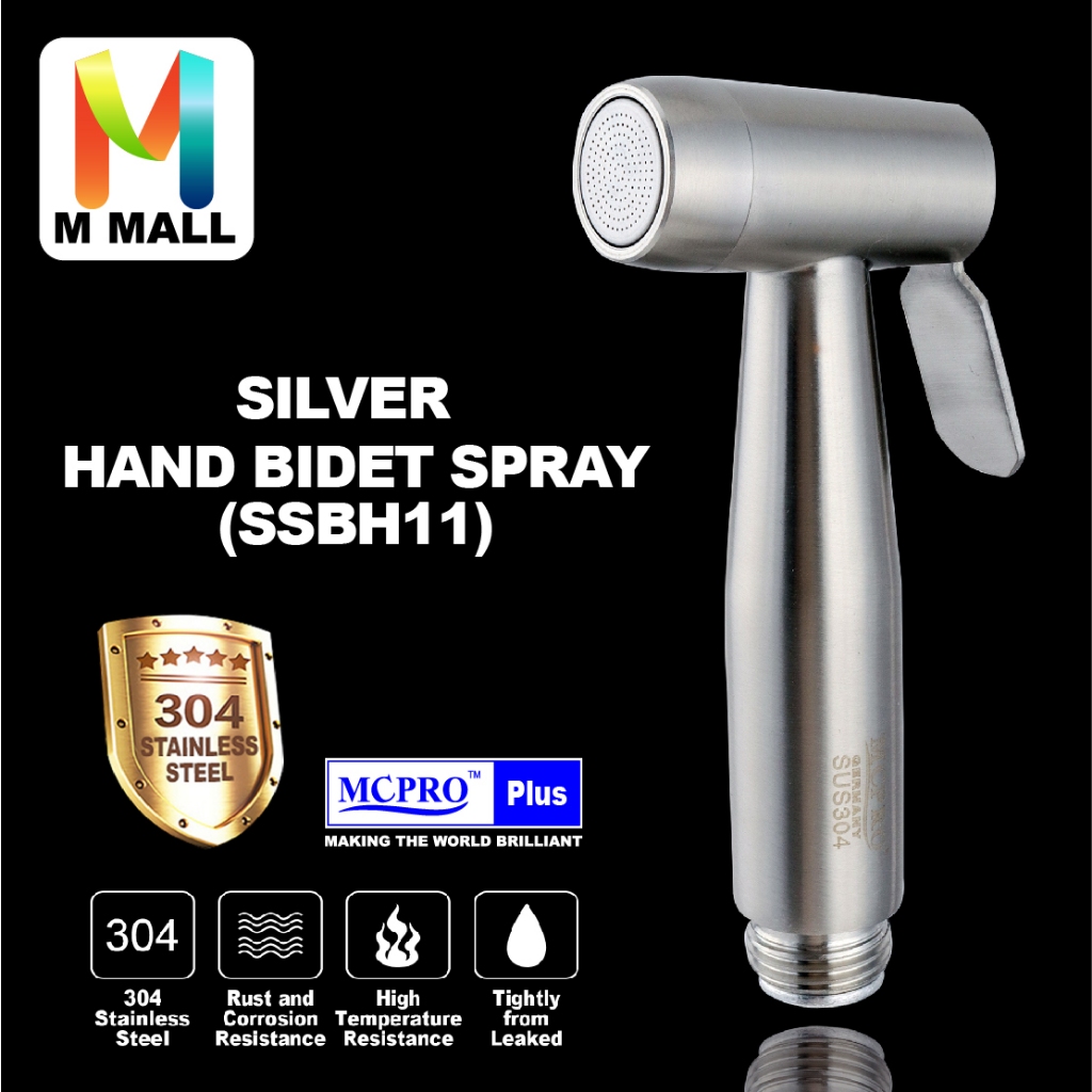 Bathroom Faucet SUS304 Stainless Steel Silver Modern Hand Bidet Spray ...
