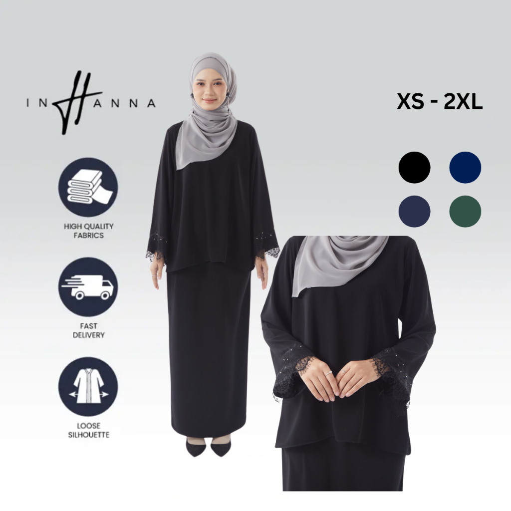 INHANNA Lily Lace Baju Kurung Kedah | Shopee Malaysia