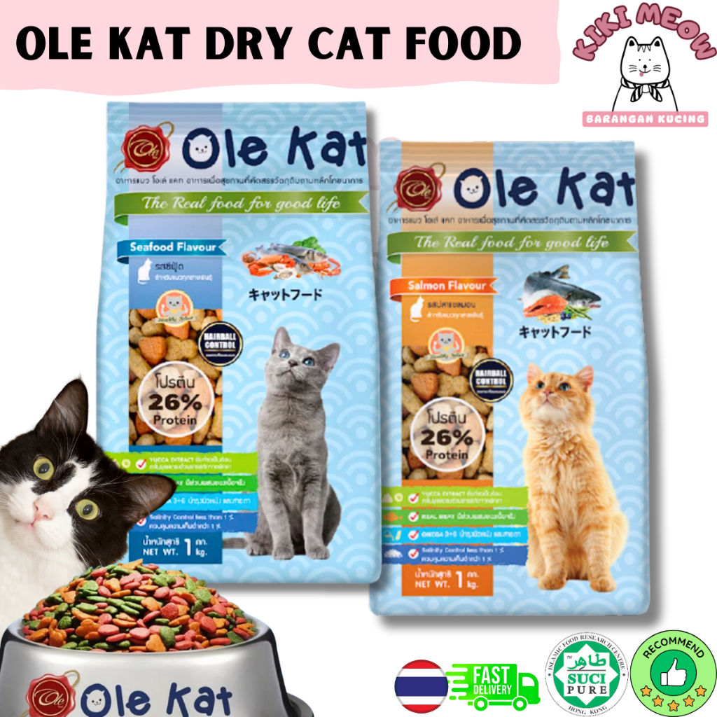 【Ole Kat】High Protein Less Salty Dry Cat Food, Makanan Kucing Kering ...