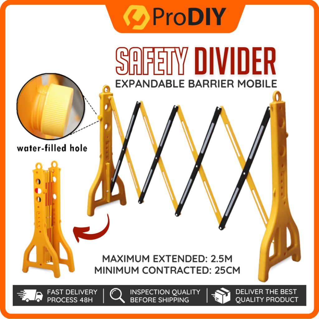 2.5M Safety Divider For Road Barrier Expandable Mobile Barricade ...