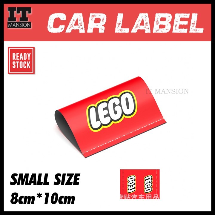 Car/Motorcycle LEGO Label Waterproof Wash Car Labels Sticker Trunk Door ...