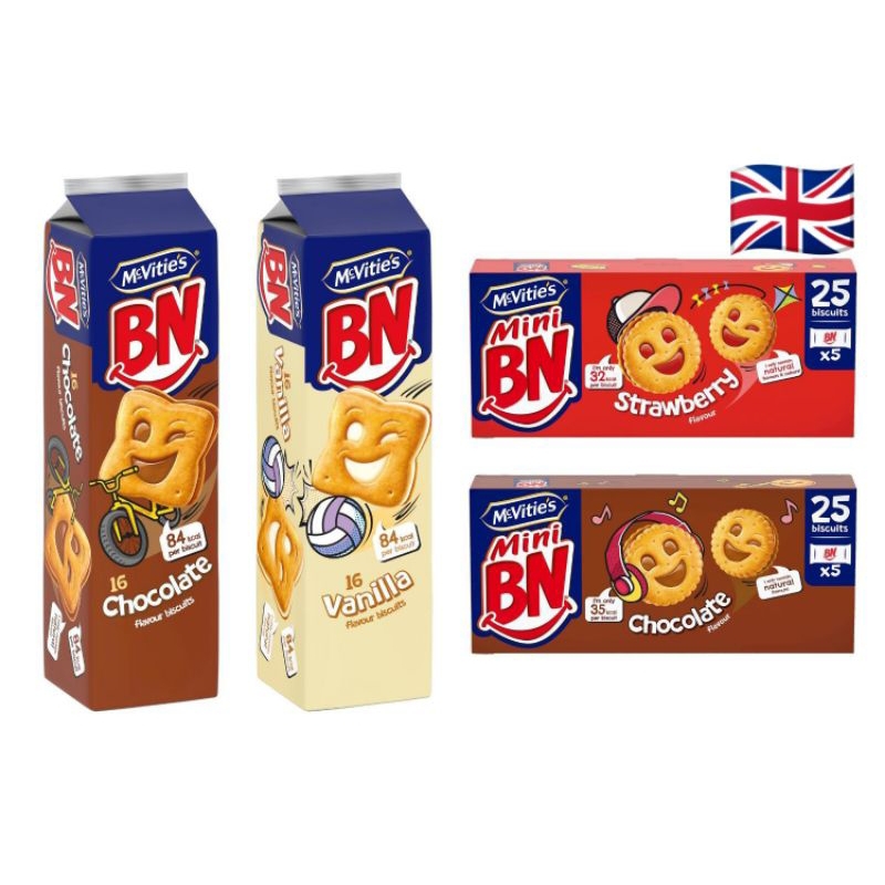 McVities BN Biscuits 285g imported from UK 🇬🇧 Milk Chocolate / Vanilla ...