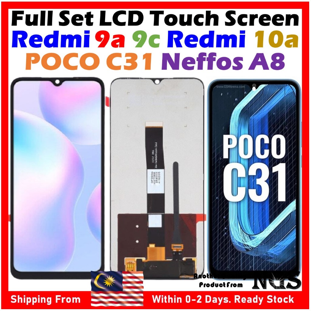 ORl NGS Brand Full Set LCD Touch Screen Compatible For XIAOMI Redmi 9A / Redmi 9C / Redmi 10A ...