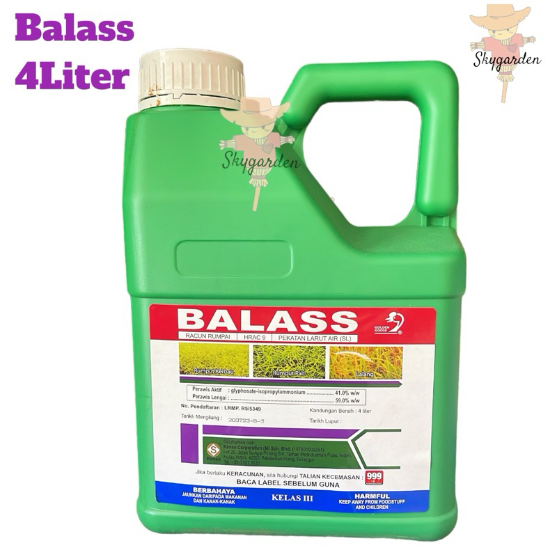 Balass 4Liter/Racun Rumpai/sama dgn Roundup Ecomax Ken up) | Shopee ...