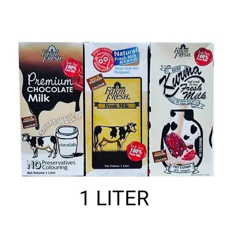 Farm Fresh UHT 1L /Coklat/Yarra/AlmondMilk/Kurma | Shopee Malaysia