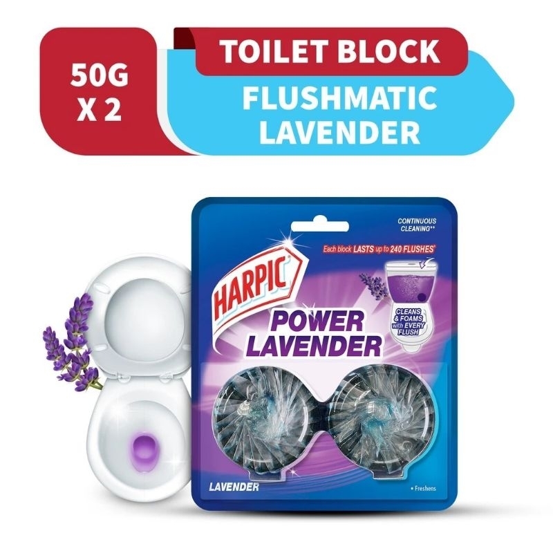 Harpic Powder Bluematic In- Cistern toilet bowl cleaner (2's x 50g ...