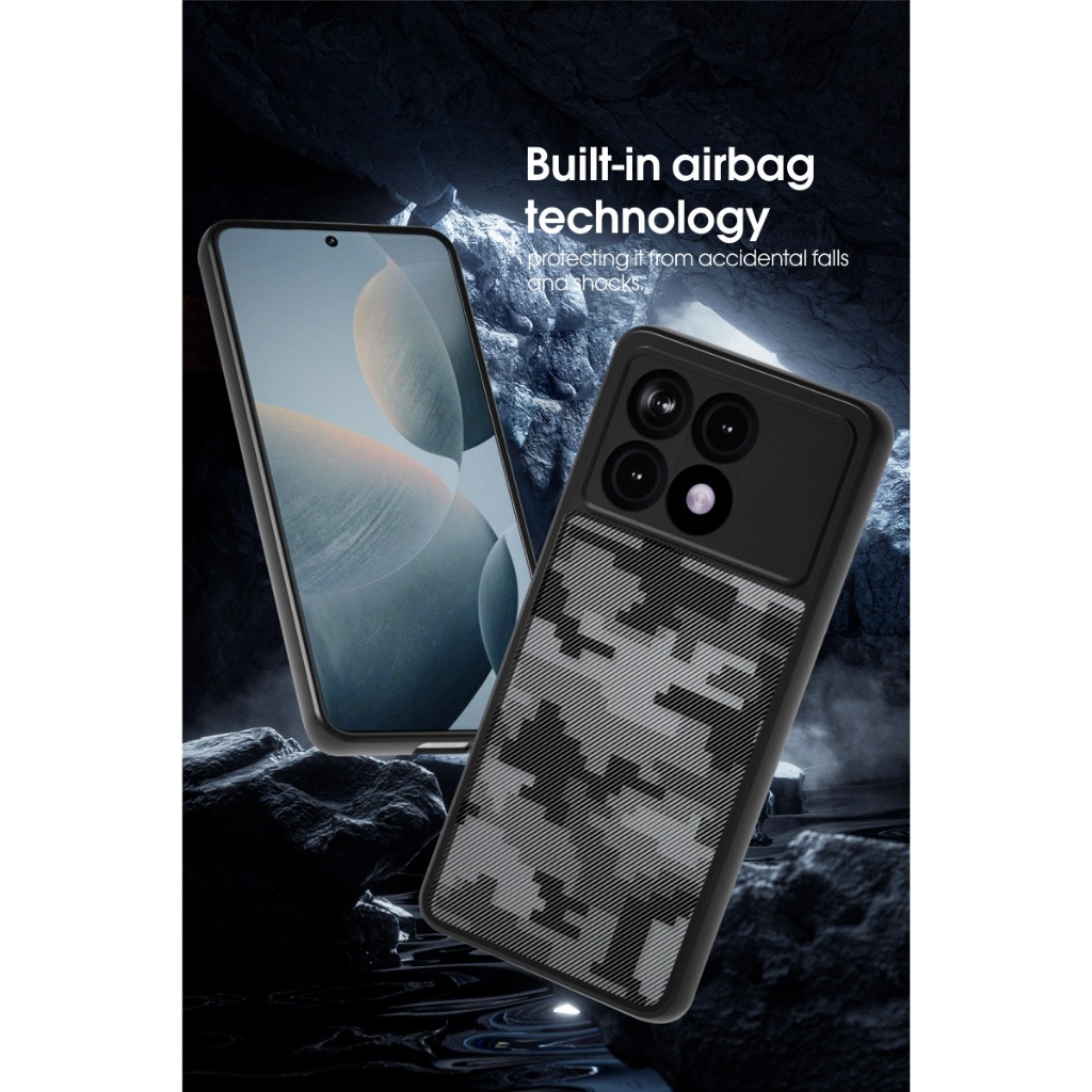 IBMRS Xiaomi Mi Poco F5 F6 X6 X7 Pro Camouflage Camo Black Transparent ...