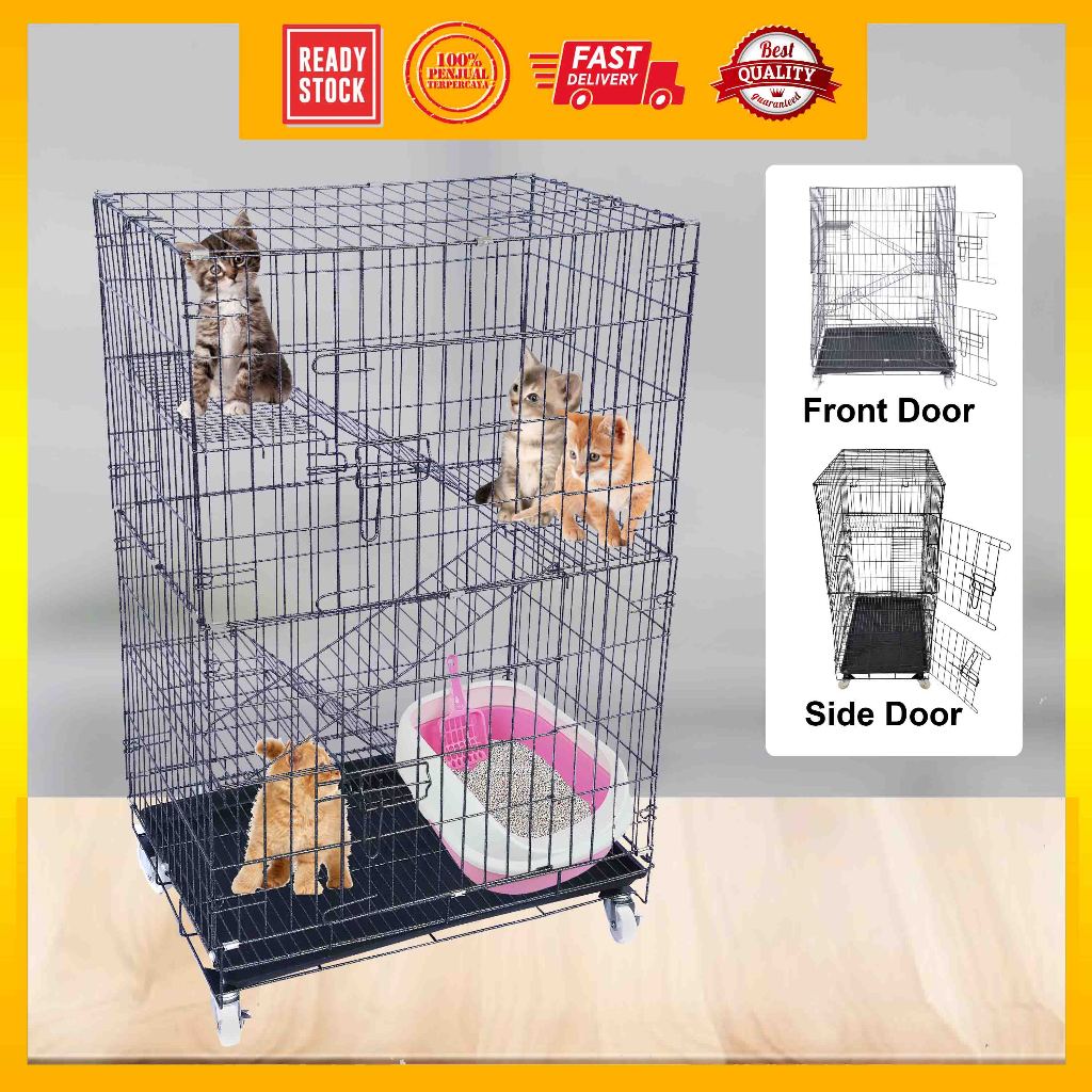 Sangkar Kucing 2 Kaki 3 Tingkat | Cat Cage 2 Feet 3 Level | Sangkar ...