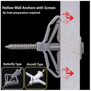 Partition Wall Plug PVC Butterfly Wall Plug Anchor Plug Partition Plug ...