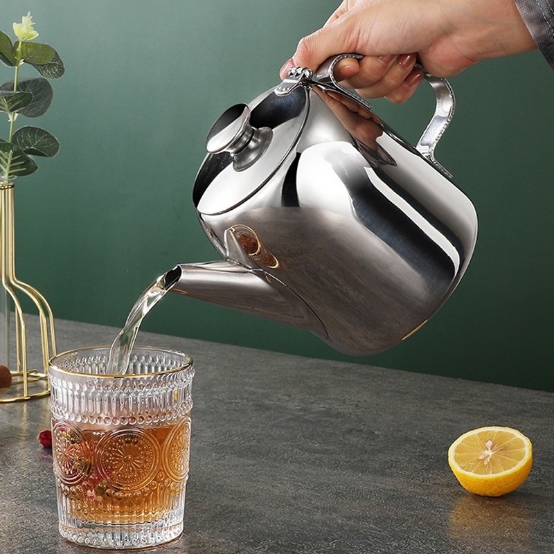 20/32/48/70/100oz French Tea Pot Maker Coffee Pot Stainless Steel ...