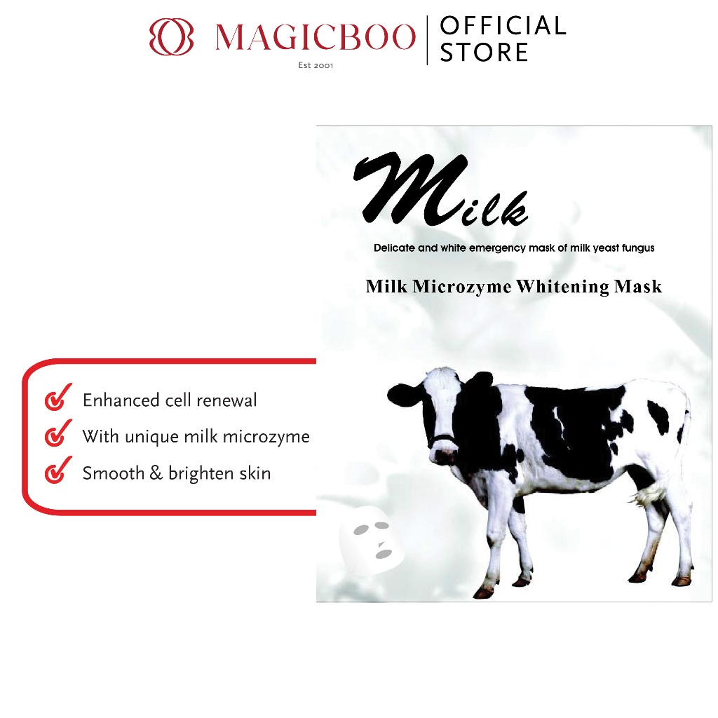 Magicboo Lemasque Milk Microzyme Whitening Mask (8pcs) | Shopee Malaysia