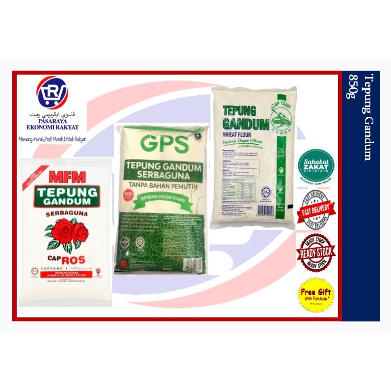 Tepung Gandum 850g Cap Ros/GPS/Cap Tank | Shopee Malaysia
