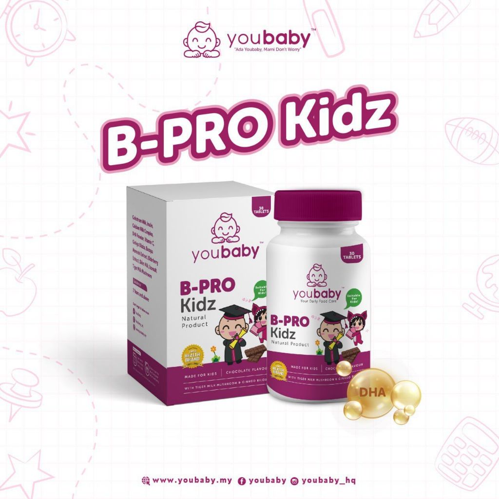 Youbaby Bpro Kidz 30 Tablet tambah selera makan, speech delay, imune badan, tantrum untuk kanak ...